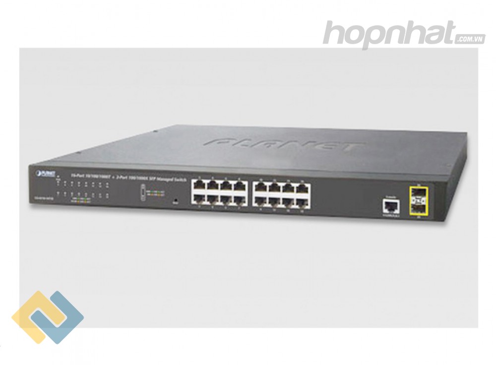 Planet GS-4210-16T2S - GS-4210-16T2S IPv4/IPv6, 16-Port 10/100/1000Base-T + 2-Port 100/1000MBPS ...