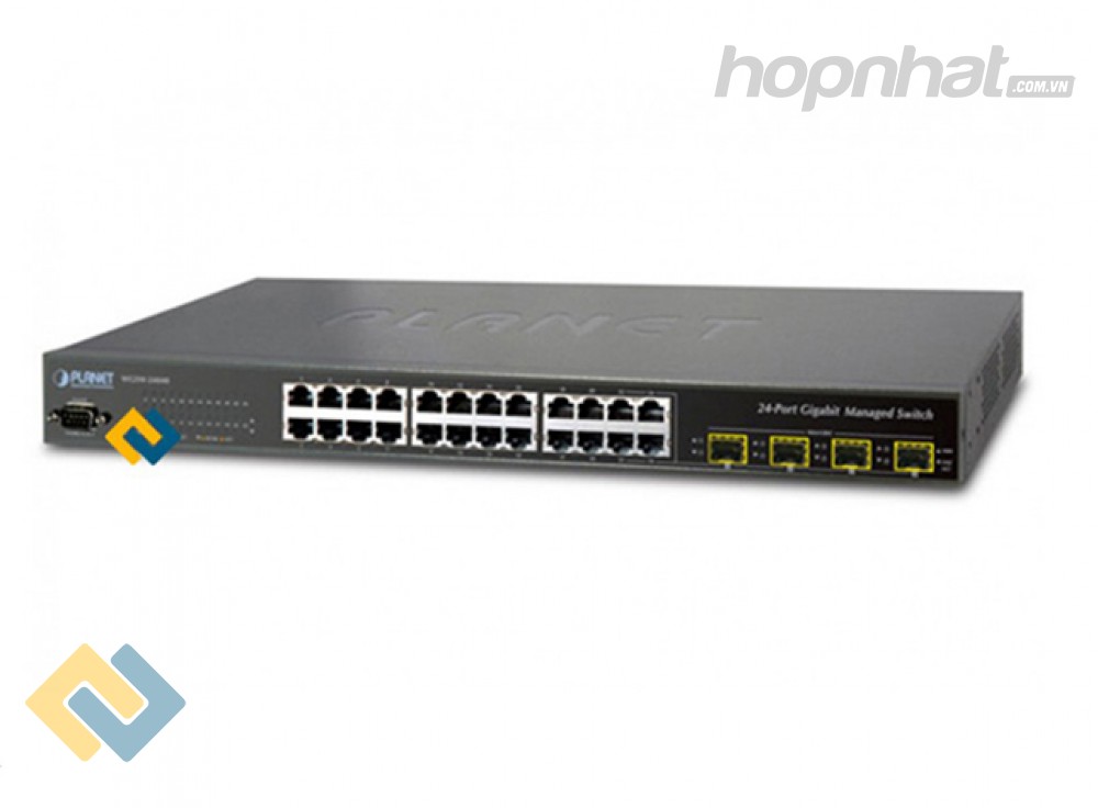 Planet WGSW-24040R - WGSW-24040R IPv6, 24-Port Gigabit with 4-Port SFP ...