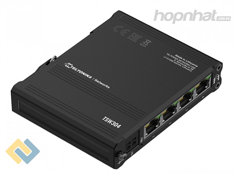 Switch công nghiệp 4 port 10/100/1000Mbps TSW304 hãng TELTONIKA