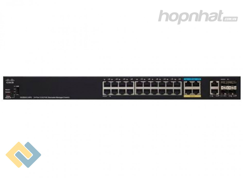Cisco SG350X-24PD 24-Port 2.5G PoE Stackable Managed Switch - Switch ...